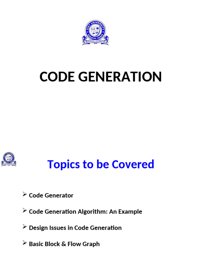 Lecture_19 Code Generation | PDF | Computer Program | Programming