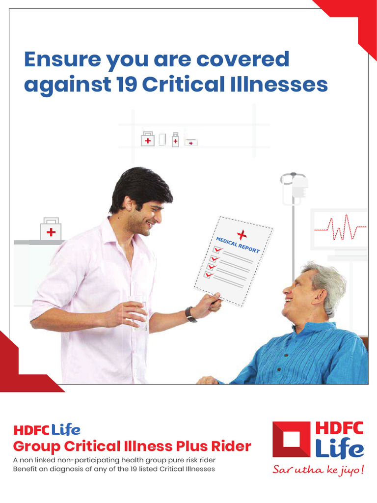 HDFC Life Group Critical Illness Plus Rider | PDF | Myocardial ...