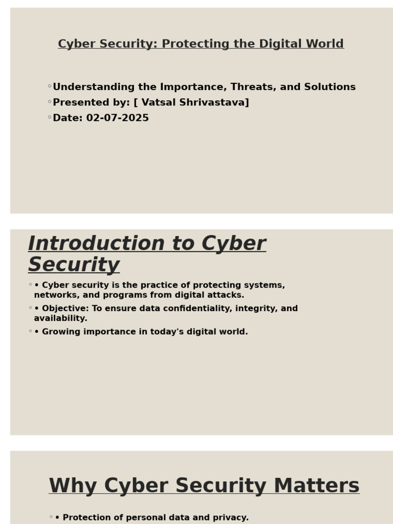 Cyber Security Presentation | PDF