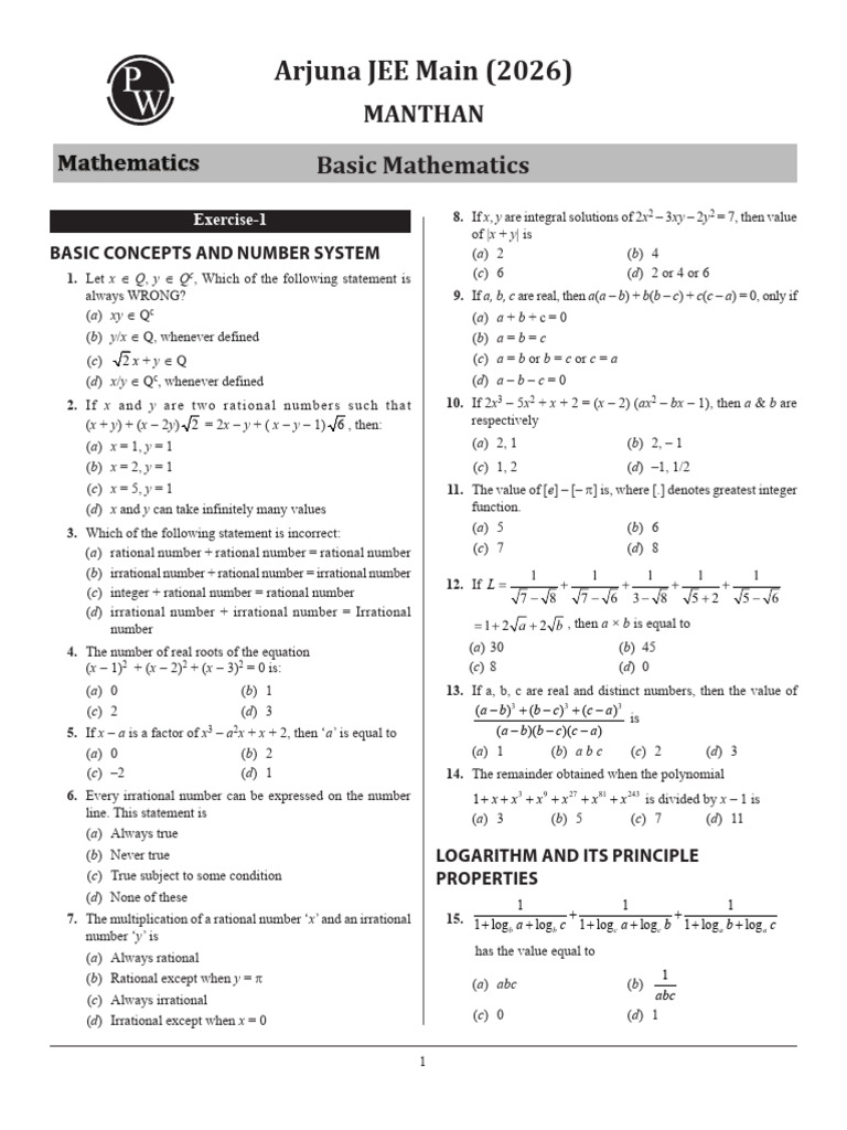 Math Competition: Rational and Irrational Concepts | PDF | Numbers ...