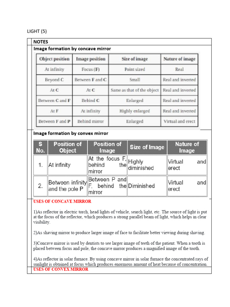 LIGHT (Notes) 5 | PDF
