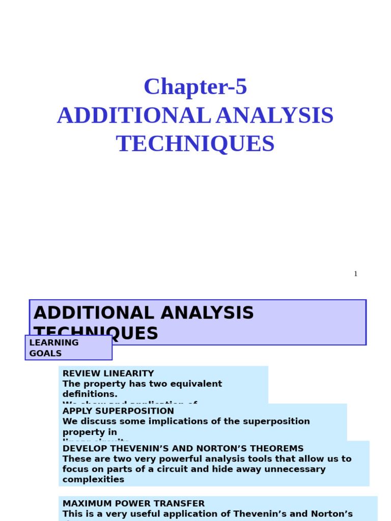 Ch5 Additional Techniques | PDF | Electrical Network | Series And Parallel Circuits