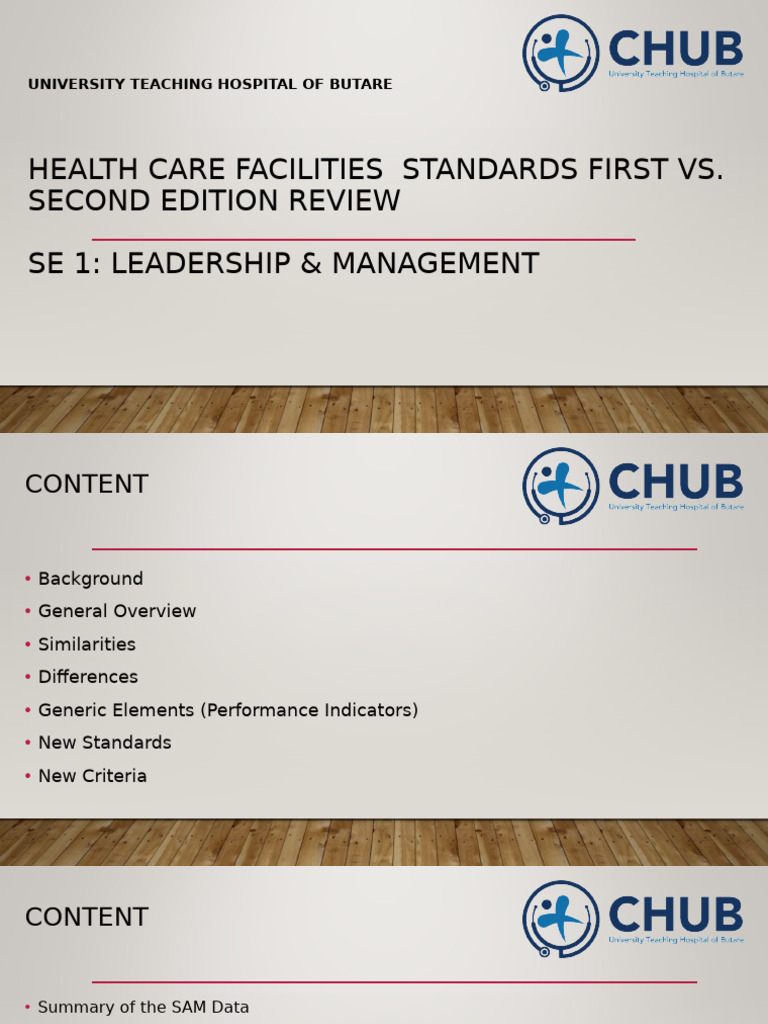 Exa, Mple SE 1 Standards Comparison Ok | PDF | Health Care | Hospital