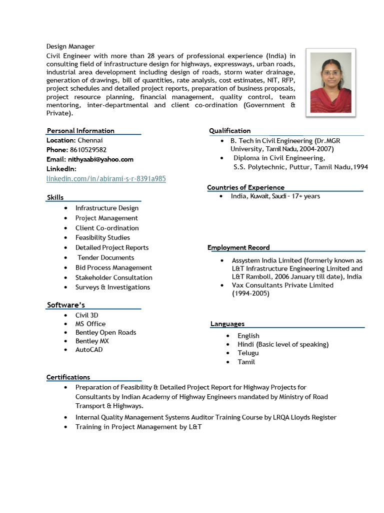 14.resume - Abirami S R Design Manager | PDF