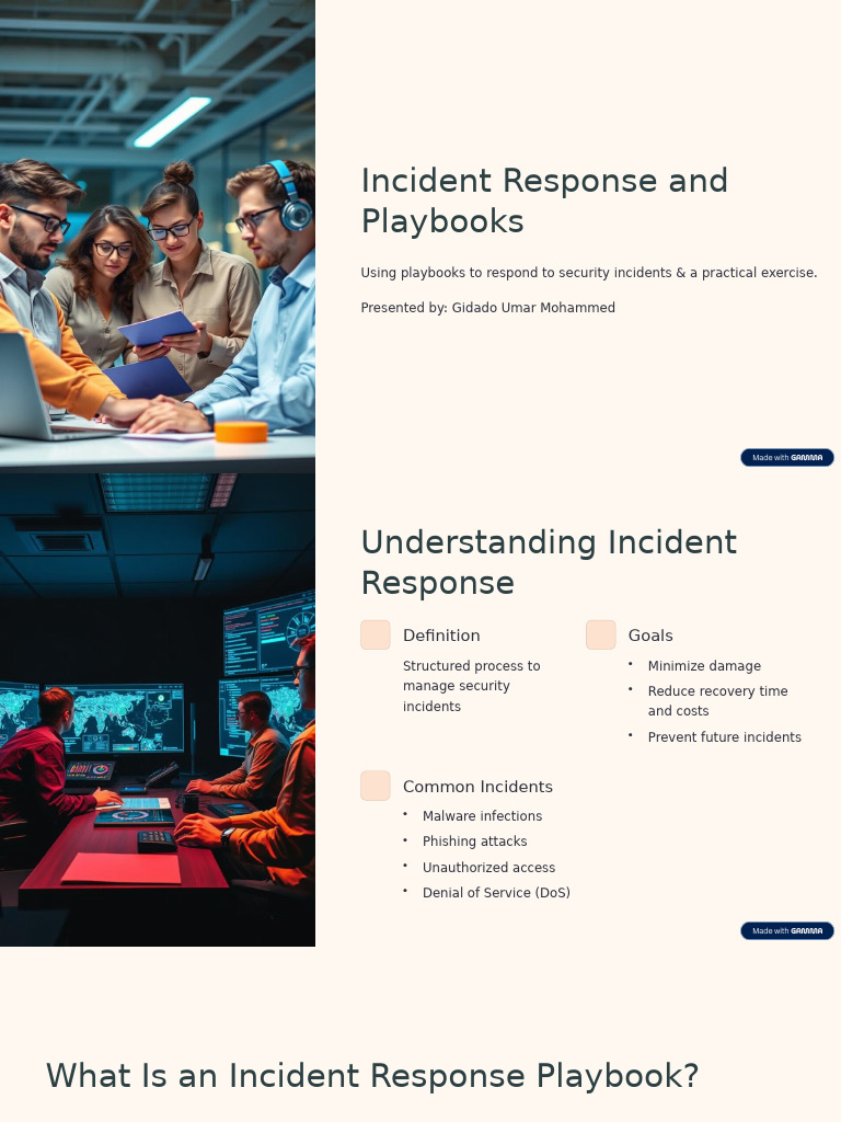 Incident Response and Playbooks | PDF | Security | Computer Security