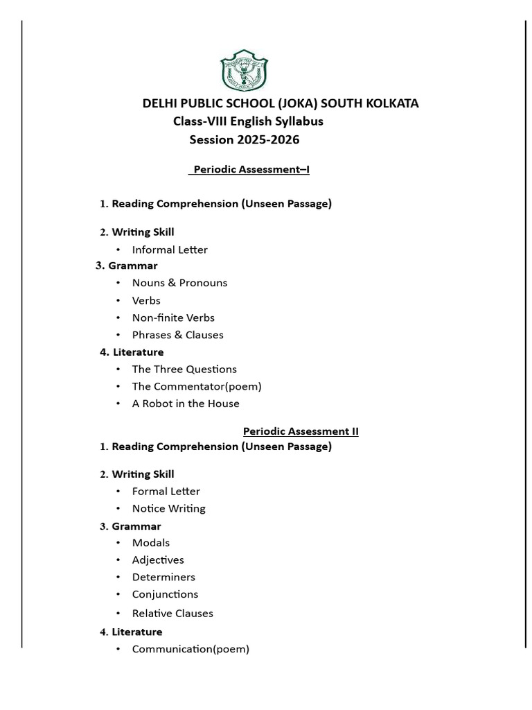 Compiled Syllabus 2025-26 Class 8 | PDF | Friction | Area