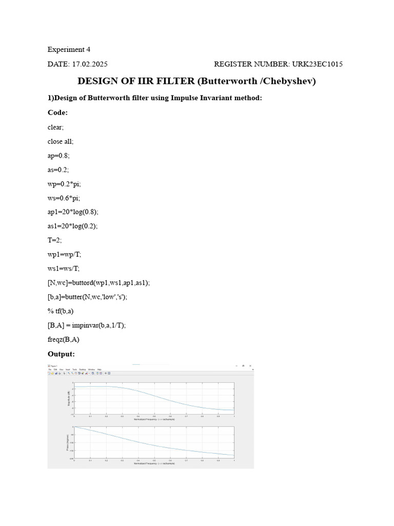 DSP EXP 4 | PDF