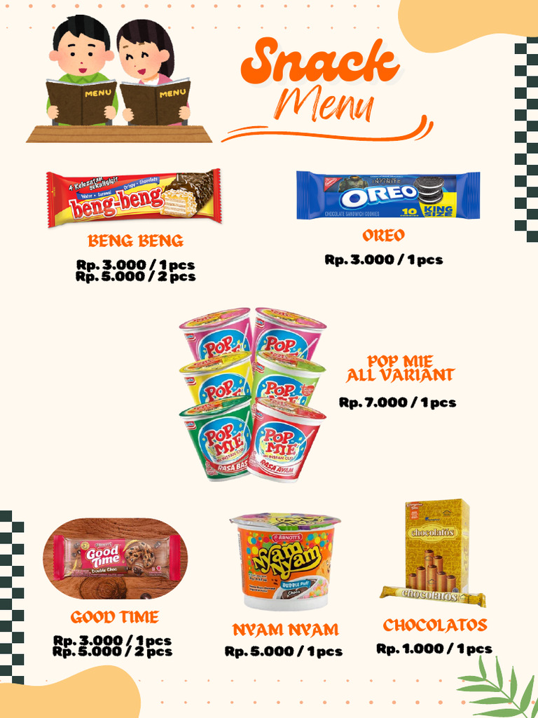 Harga Snack Dan Minuman Fix 260525 | PDF