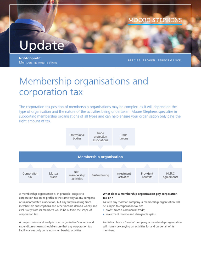 Corporation Tax for Membership Organizations | PDF | Tax Deduction ...
