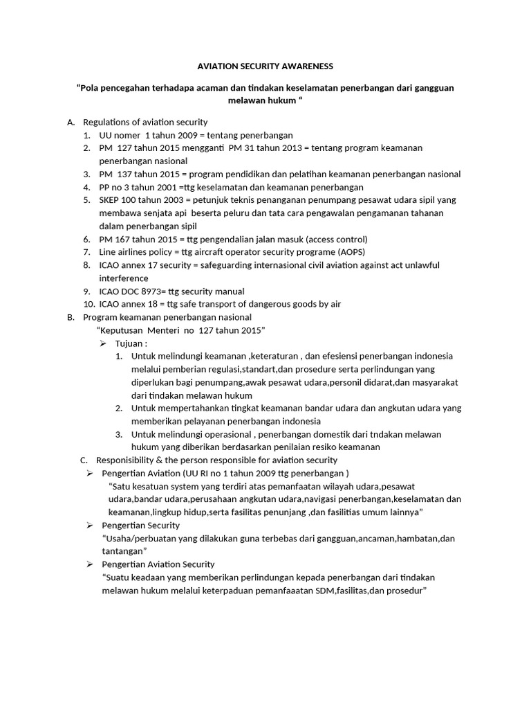 Aviation Security Awareness | PDF