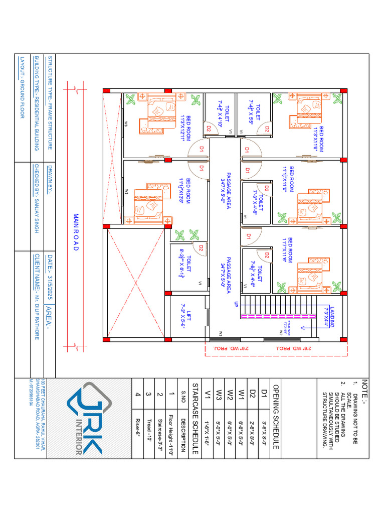 Residential Ground Floor Layout Design | PDF