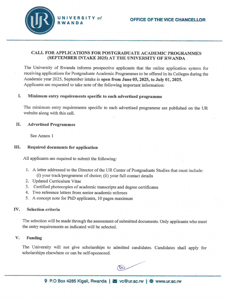 Call Postgraduate Program September Intake 2025 MSC GI ESD | PDF