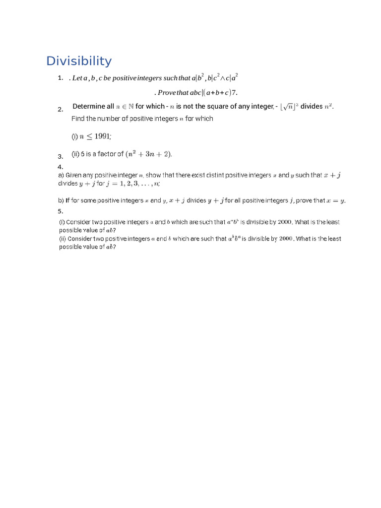 Divisibility | PDF