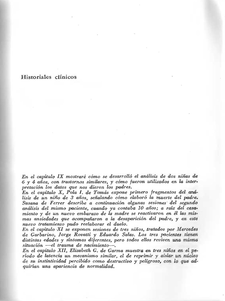 Aberastury A. 1969 - Historiales CL Nicos Caso Patricia | PDF