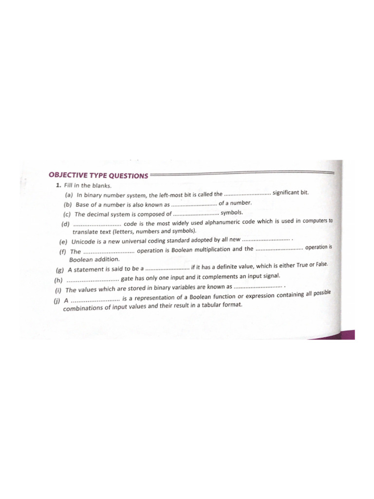 Objective Type Questions | PDF