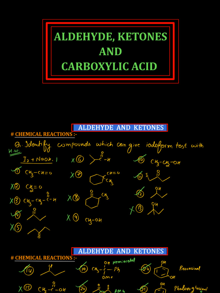 Aldehyde, Ketones and Carboxylic Acid L-6 | PDF