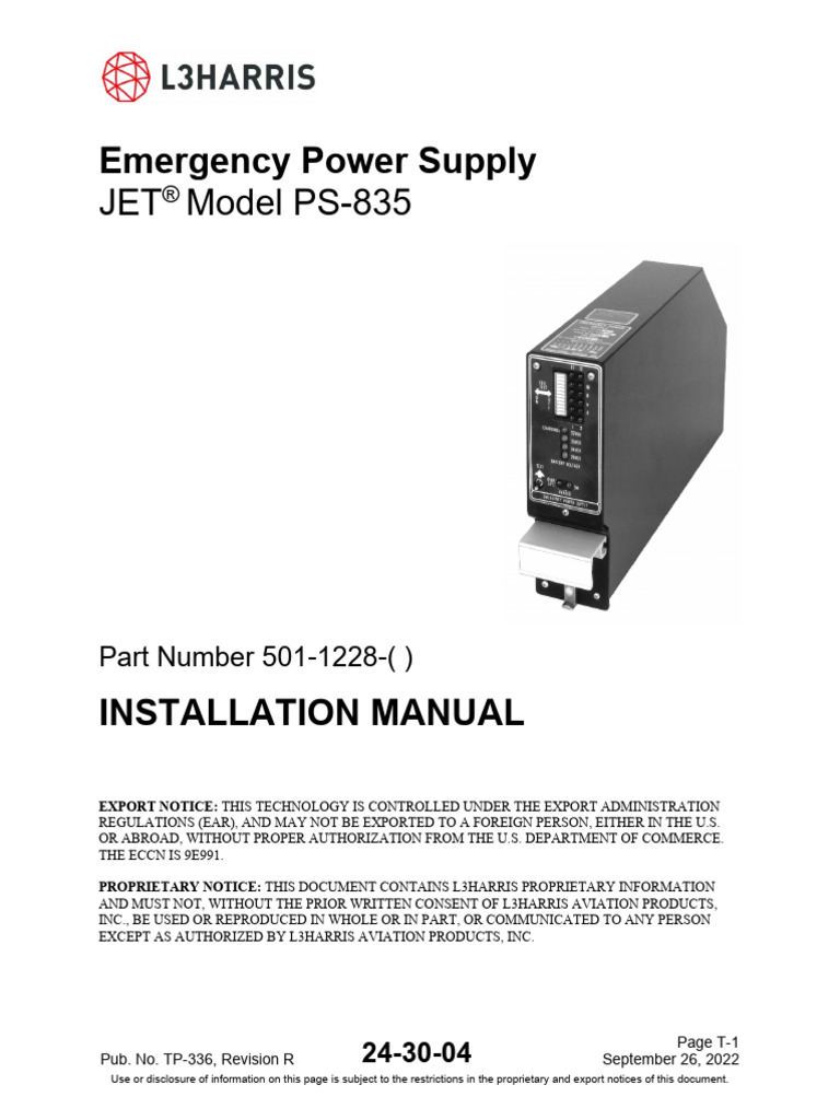 PS-835 Emergency Power Supply Manual | PDF | Power Supply | Light ...