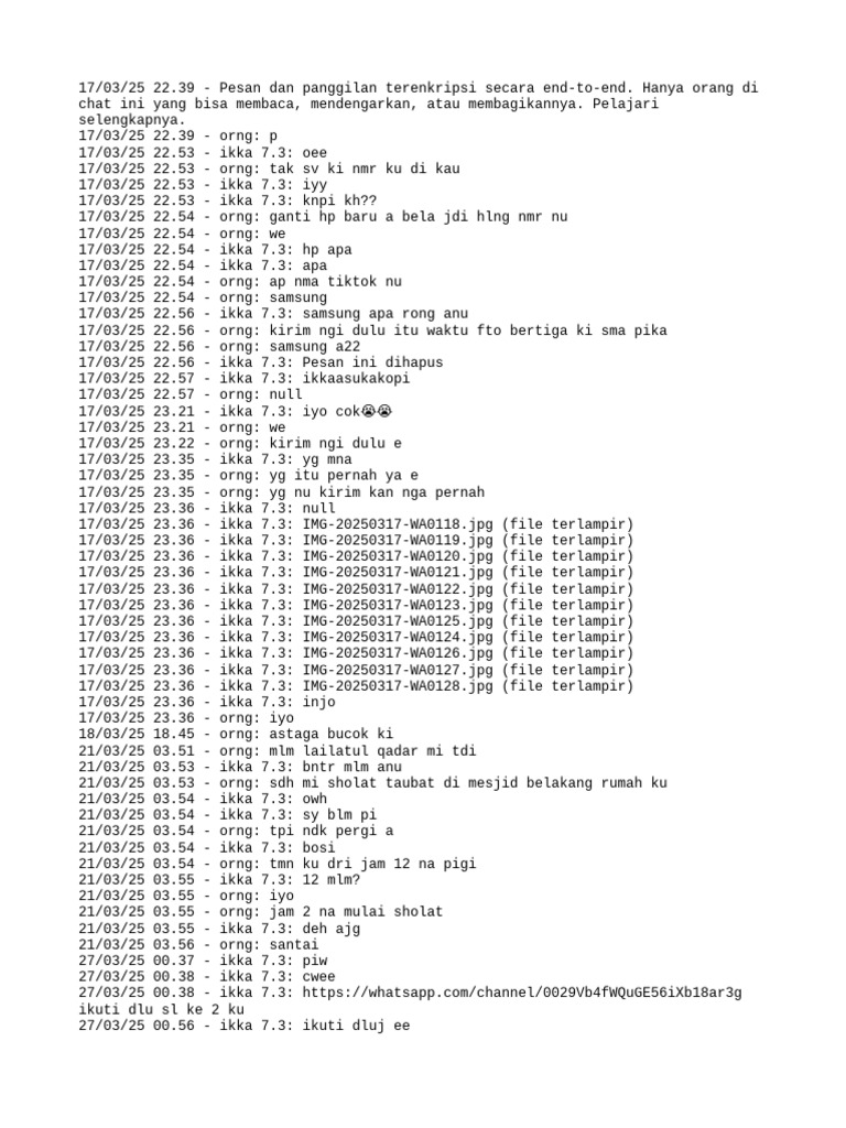 Chat WhatsApp Dengan Ikka 7.3 | PDF