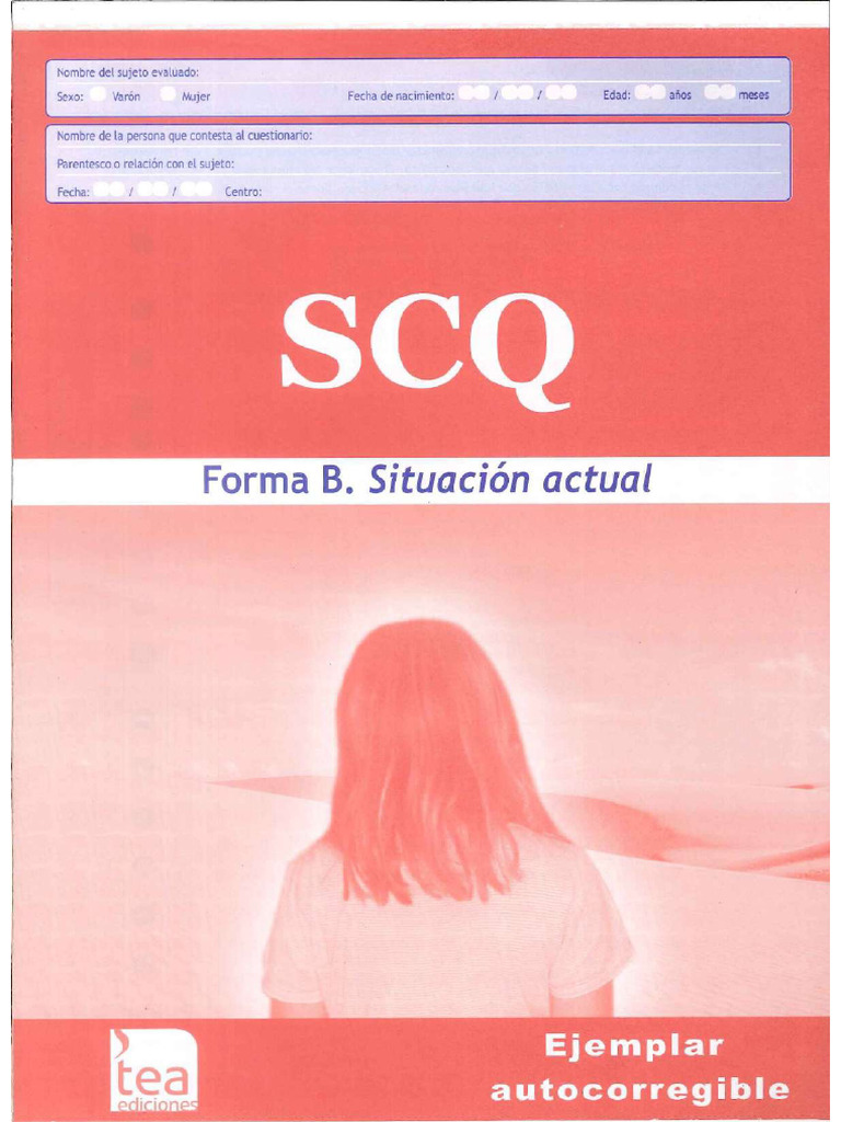 Cuestionario SCQ Forma B - Condición Actual | PDF