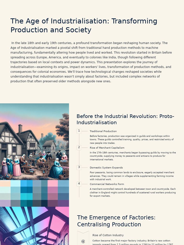 Industrialisation's Impact on Workers | PDF | Weaving | Industrial ...