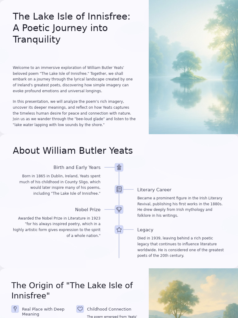 Analyzing Yeats' Lake Isle of Innisfree | PDF | Poetry | W. B. Yeats