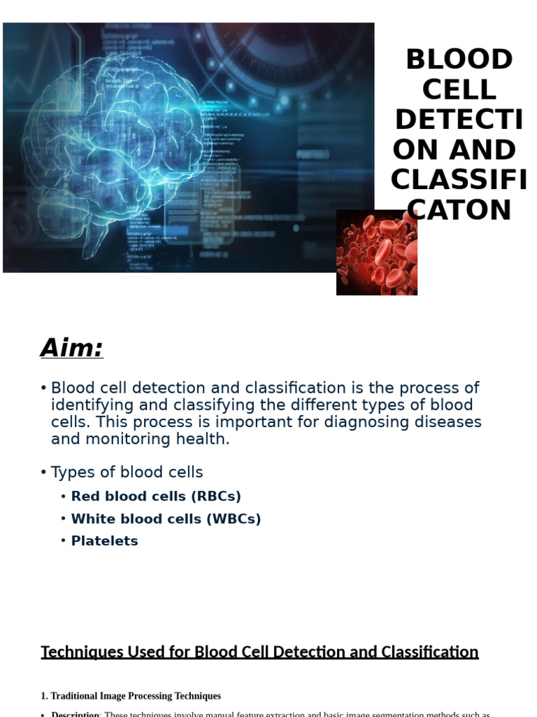 Blood Cell Detection and | PDF | Deep Learning | Support Vector Machine