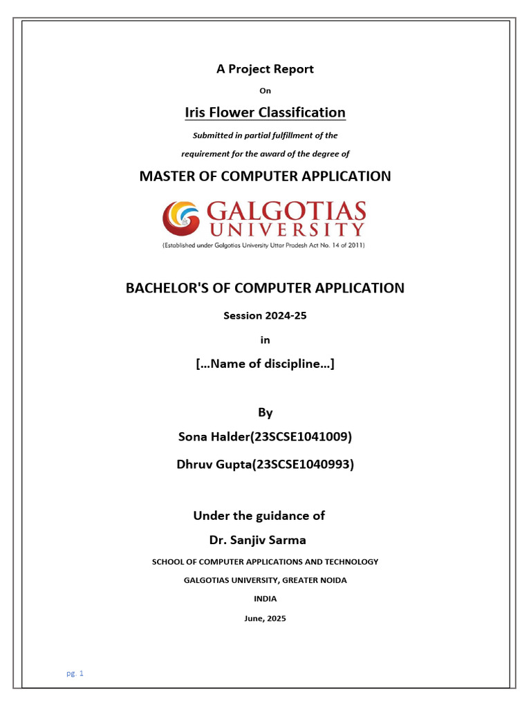 Iris Flower Classification Project | PDF | Machine Learning | Support Vector Machine