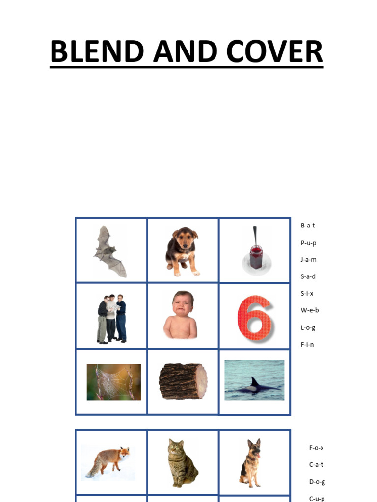 3 Phoneme Blend and Cover | PDF