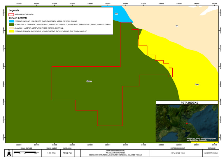 Peta Geologi Regional - Aw | PDF | Geographic Data And Information