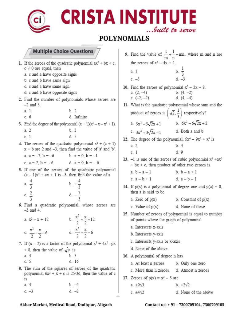 Finding m in Polynomial Factors | PDF | Polynomial | Zero Of A Function