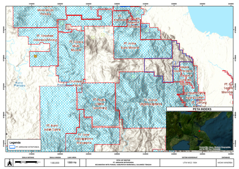 Peta IUP PT. Arrahim Witaponda | PDF | Geographic Data And Information