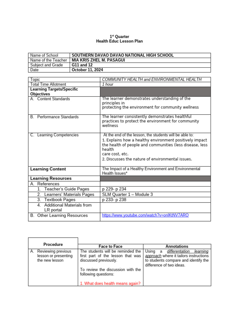 Health Educ 1 | PDF | Learning | Behavior Modification