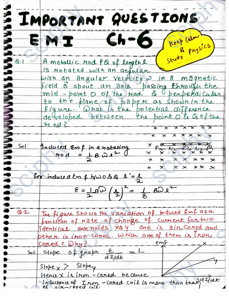 Important Questions EMI | PDF