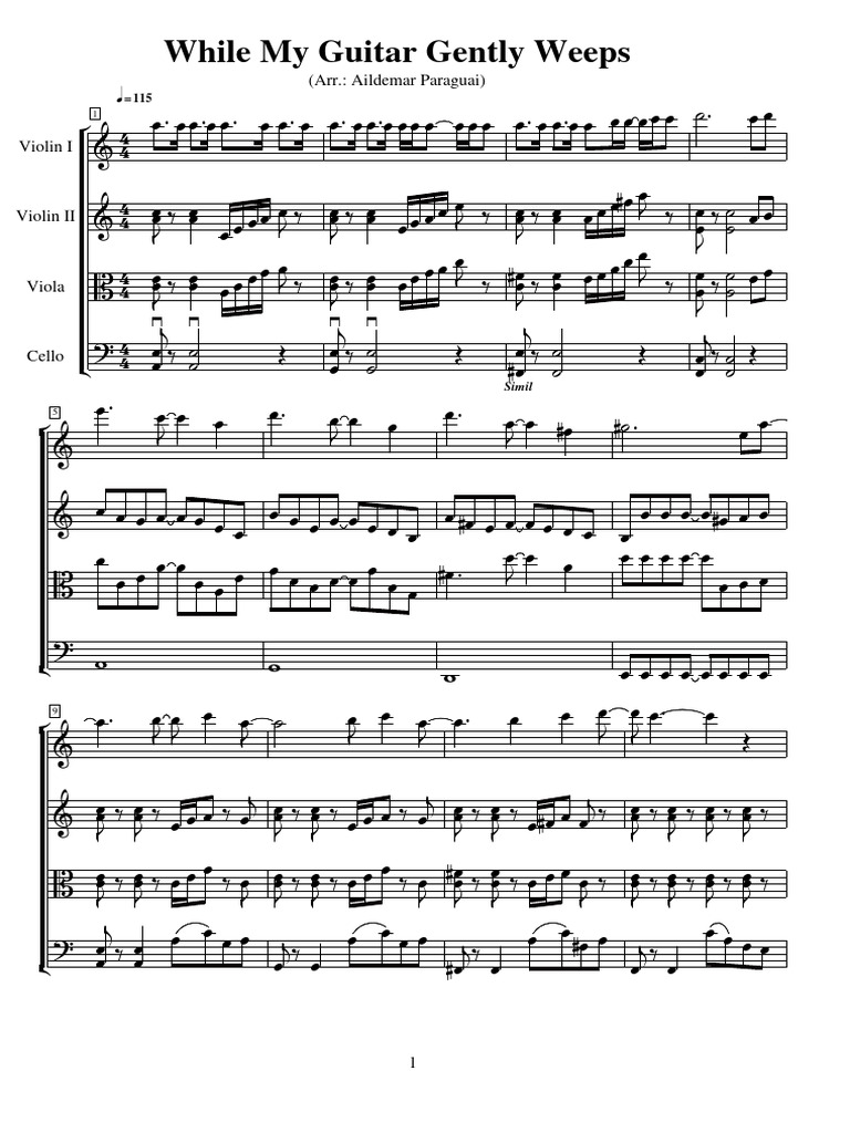 While My Guitar Gently Weeps | PDF | Bowed Instruments | Music Technology