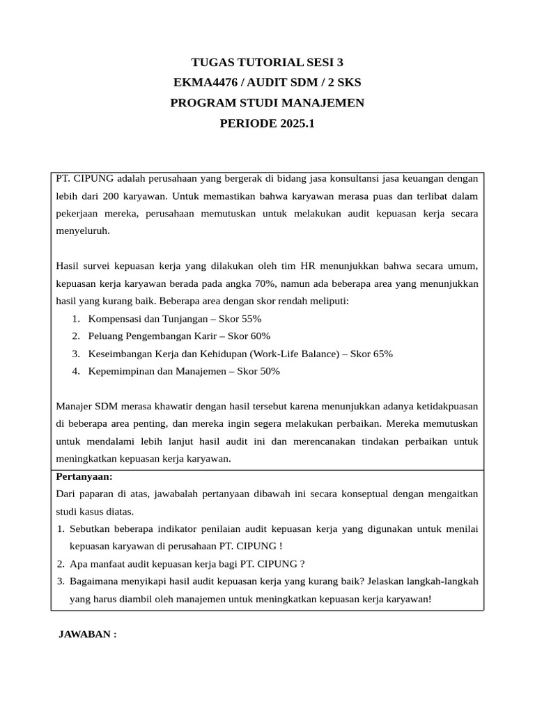 Tugas 3 Audit Sdm | PDF