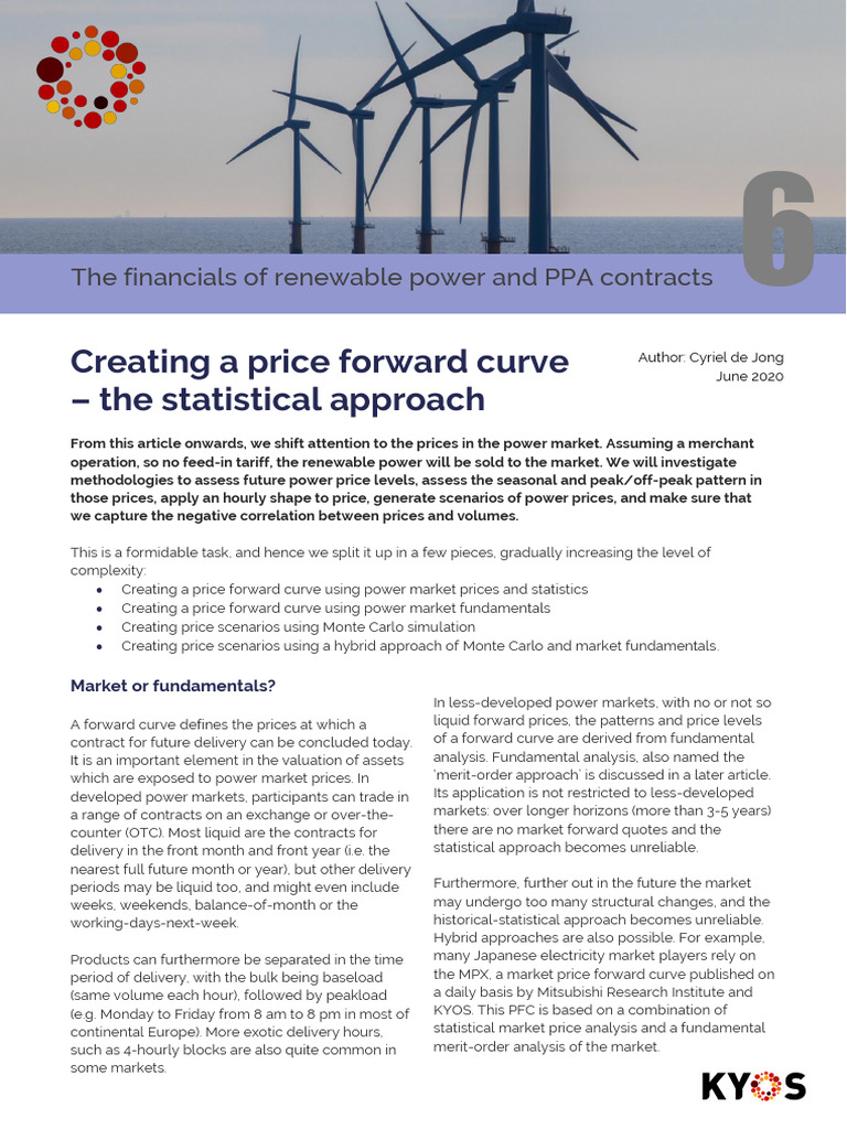 Creating Price Forward Curves The Financials of Renewable Power and PPA ...