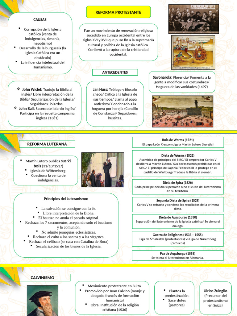 Reforma Protestante y Contrarreforma | PDF | protestantismo | Iglesia ...