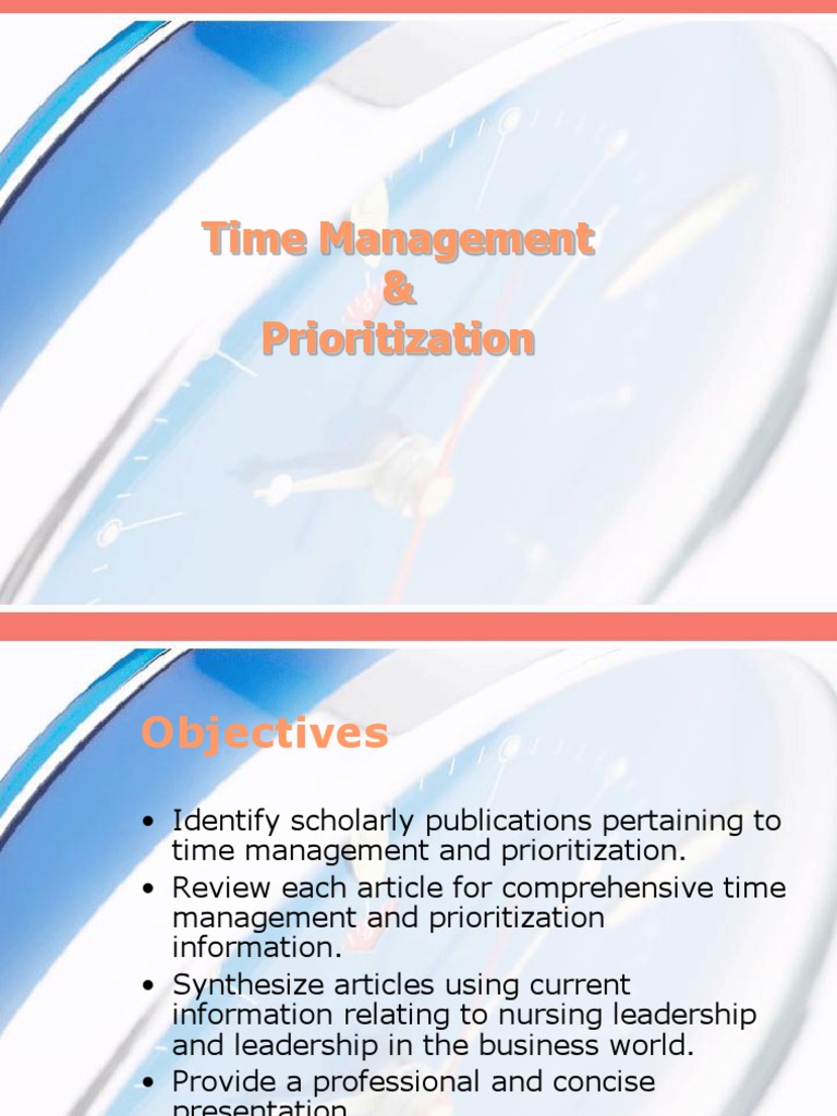 Time Management Presentation | PDF | Time Management | Professional Skills