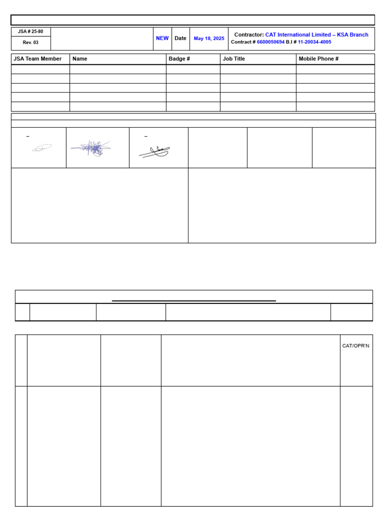 URMPP CRPO 05 & 06 JSA For Pre-Commissioning Activities Rev-03 | PDF ...