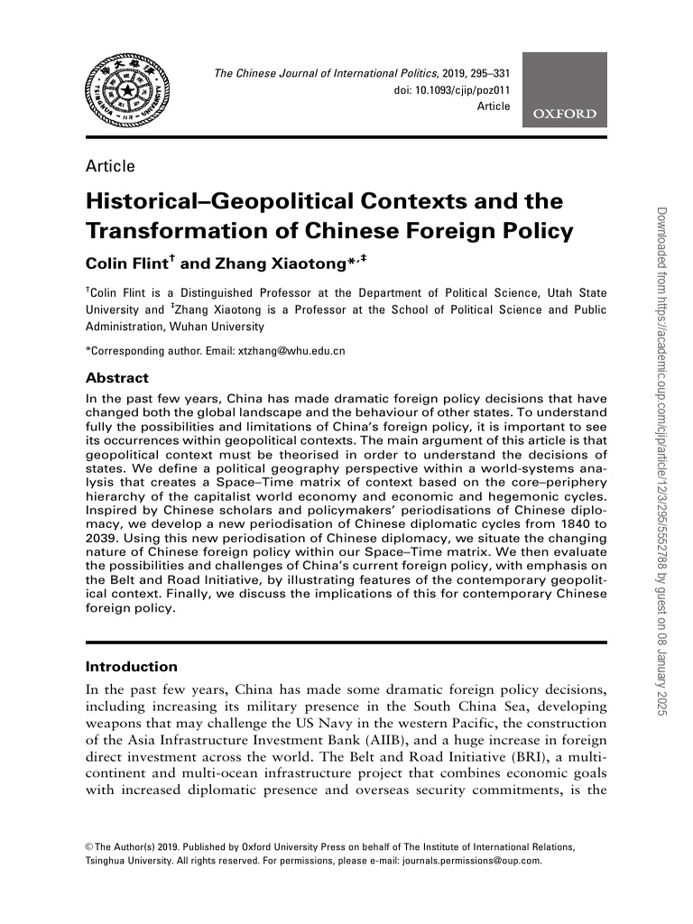 Research Paper onto Chinese Foreign Policy 1848 - 2025 | PDF | World ...