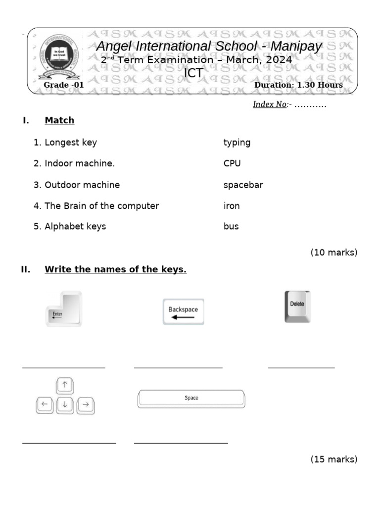 Angel International School - Manipay: 2 Term | PDF