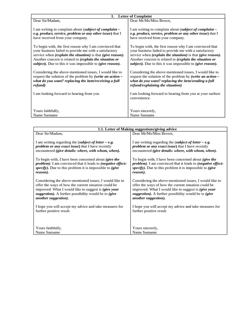 Semi Formal Letter Template | PDF | Madam