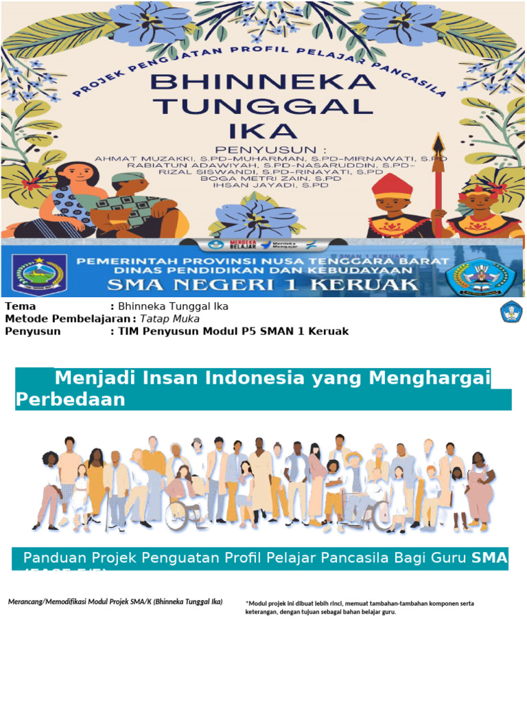 Modul Projek SMA - K (Bhinneka Tunggal Ika) | PDF