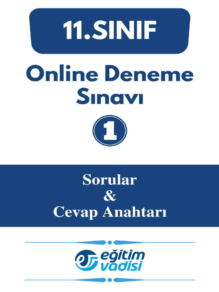 11.sinif Deneme Sinavi Ve Cevaplari 1 | PDF