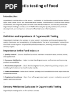 Organoleptic Properties and Evaluation | PDF | Odor | Senses