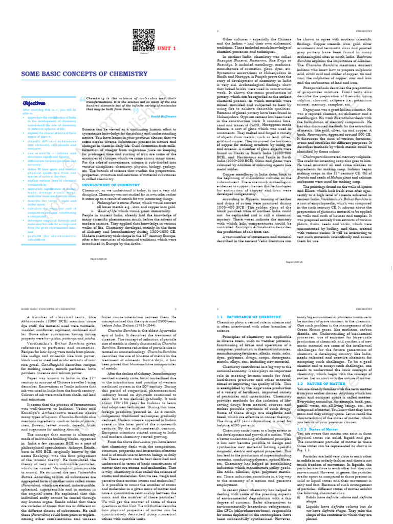 Kech 101 | PDF | International System Of Units | Mole (Unit)