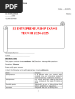 p6 Srs Mock Examination Paper One 2024-2025 | PDF | Rwanda | Rain