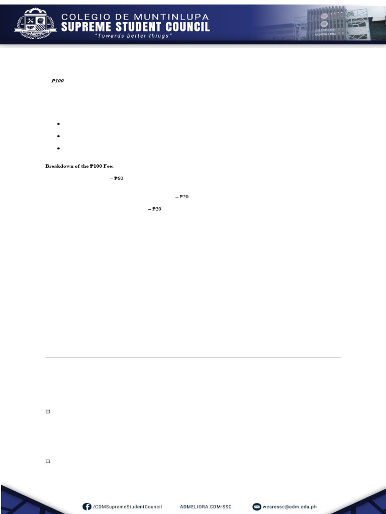 Student Council Fee Waiver | PDF | Economies