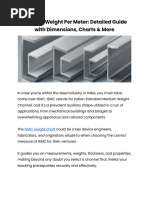 ISMC 100 Weight Per Meter: Sizes and Dimensions | PDF | Density