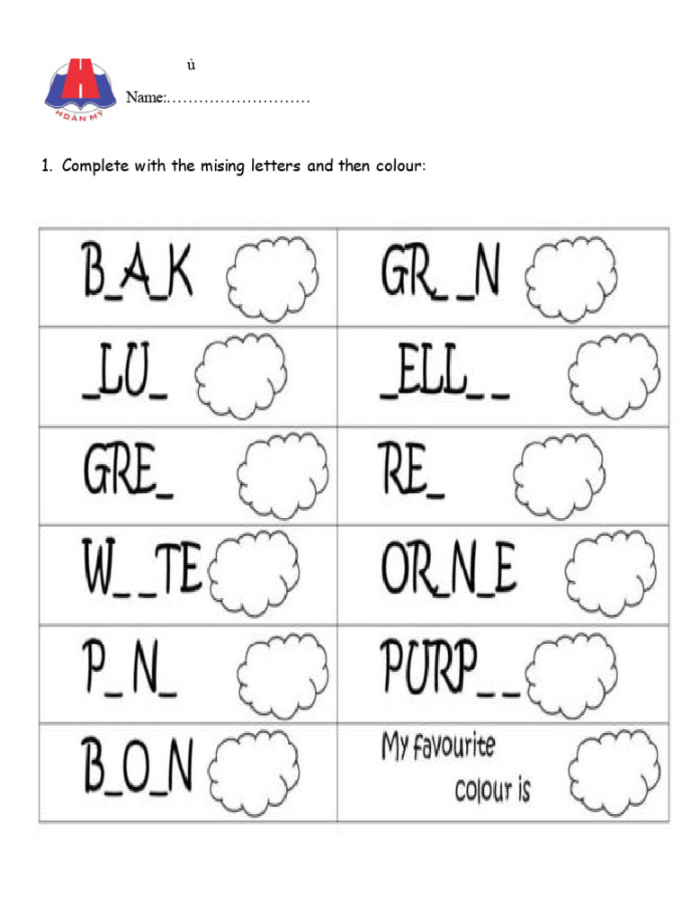 Worksheet Colours | PDF